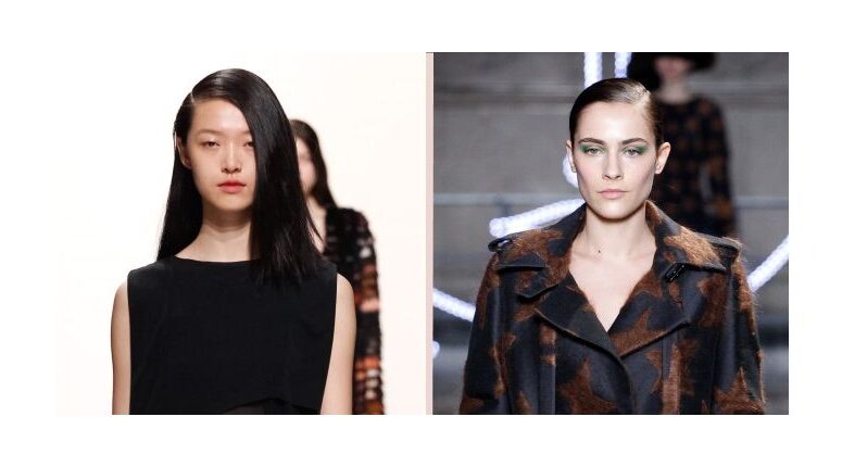 Battle of the hairstyles: slick up-do VS slick side-hair